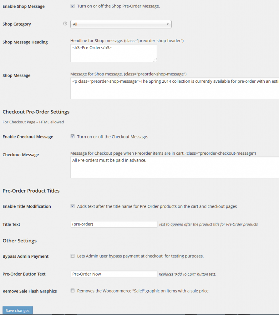 Woocommerce Pre-Order Messages - Stephen Sherrard Plugins