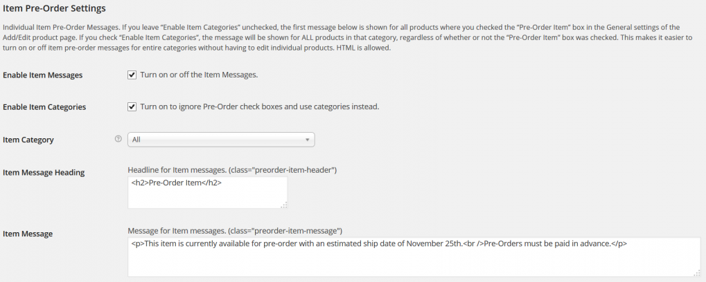 Woocommerce Pre-Order Messages - Stephen Sherrard Plugins