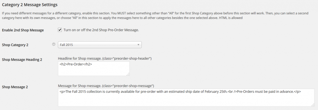 Woocommerce Pre-Order Messages - Stephen Sherrard Plugins