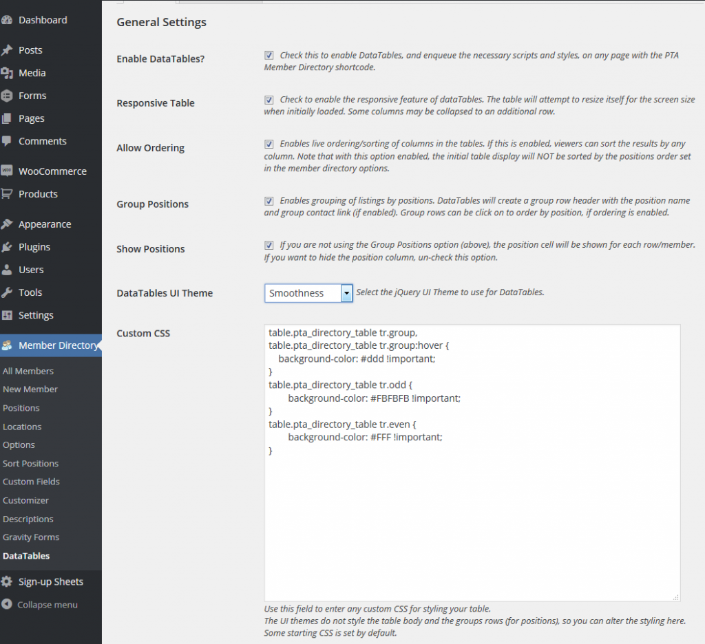 Pta Member Directory Datatables Stephen Sherrard Plugins
